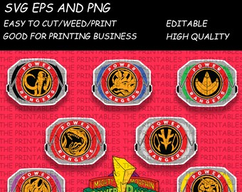 Power ranger belt buckle svg - Etsy México
