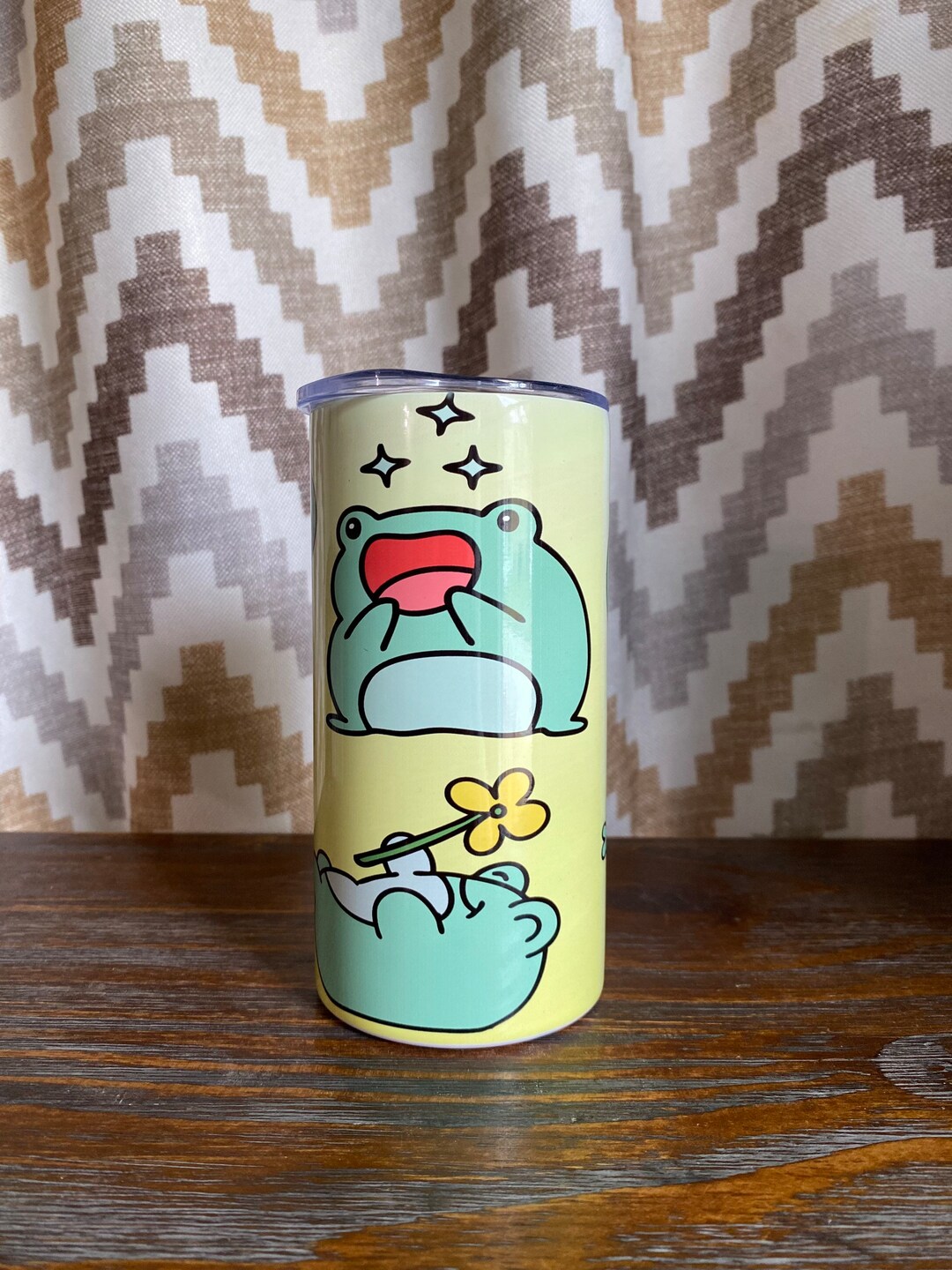 12 Oz Kawaii Frogs. Adorable Cartoon Frogs on Small Travel Cups. Keep ...