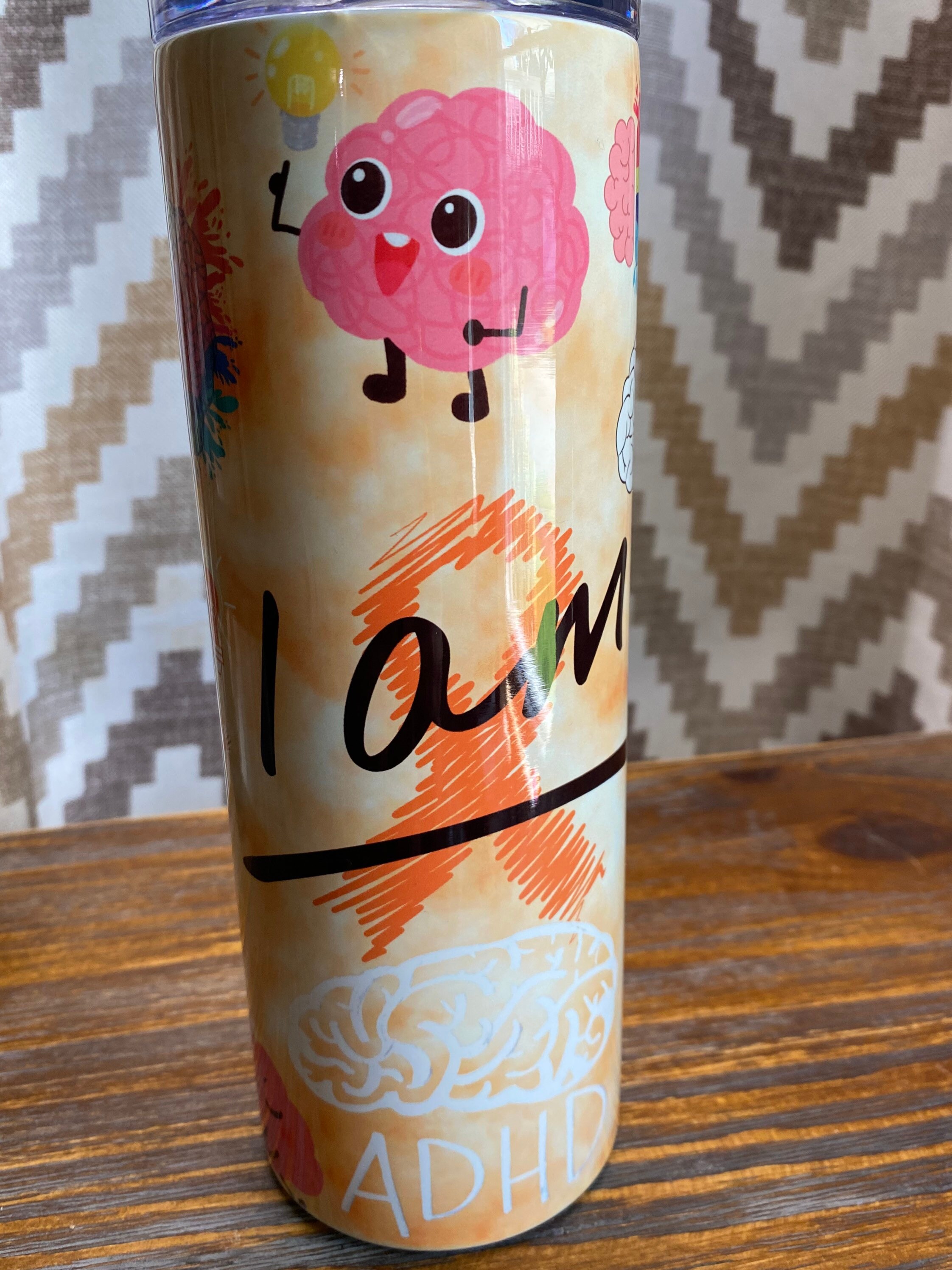 I Am ADHD 20oz Tumbler With Lid and Straw. Neurodivergent Brains in ...