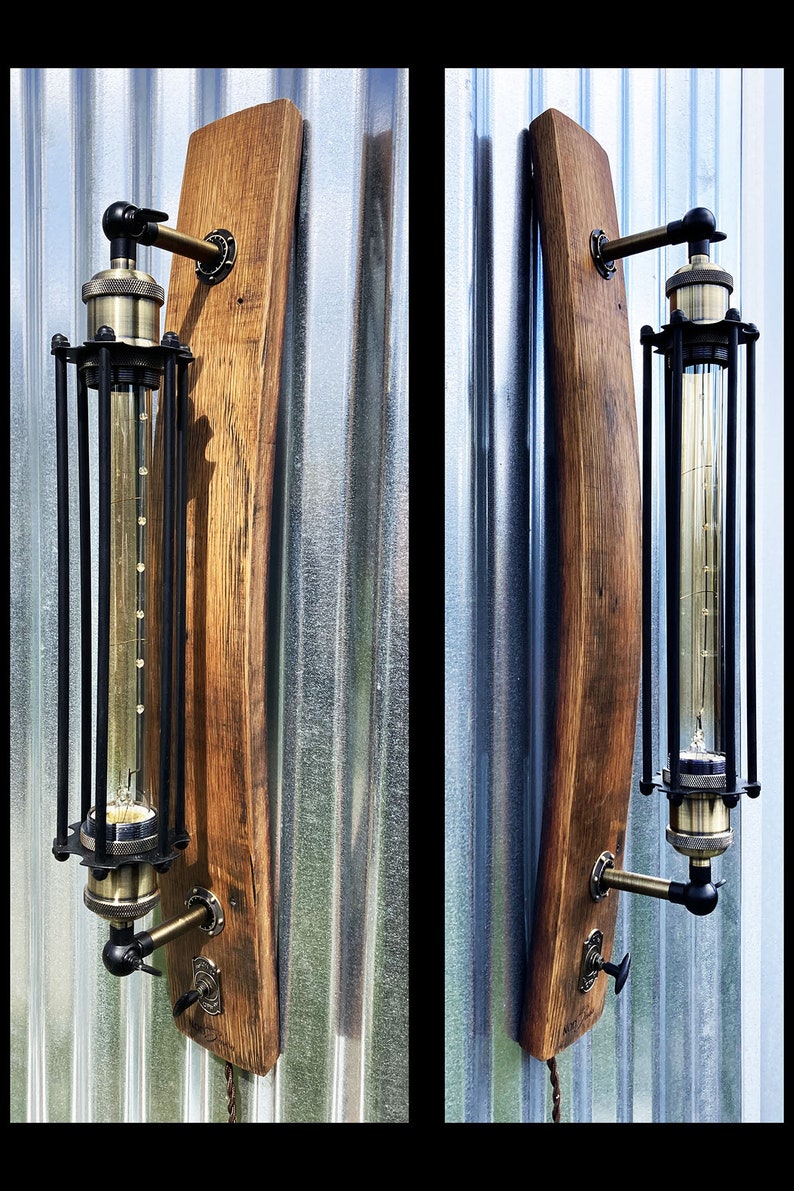 Light - Steampunk Inspired Made From Barrel Staves - Etsy
