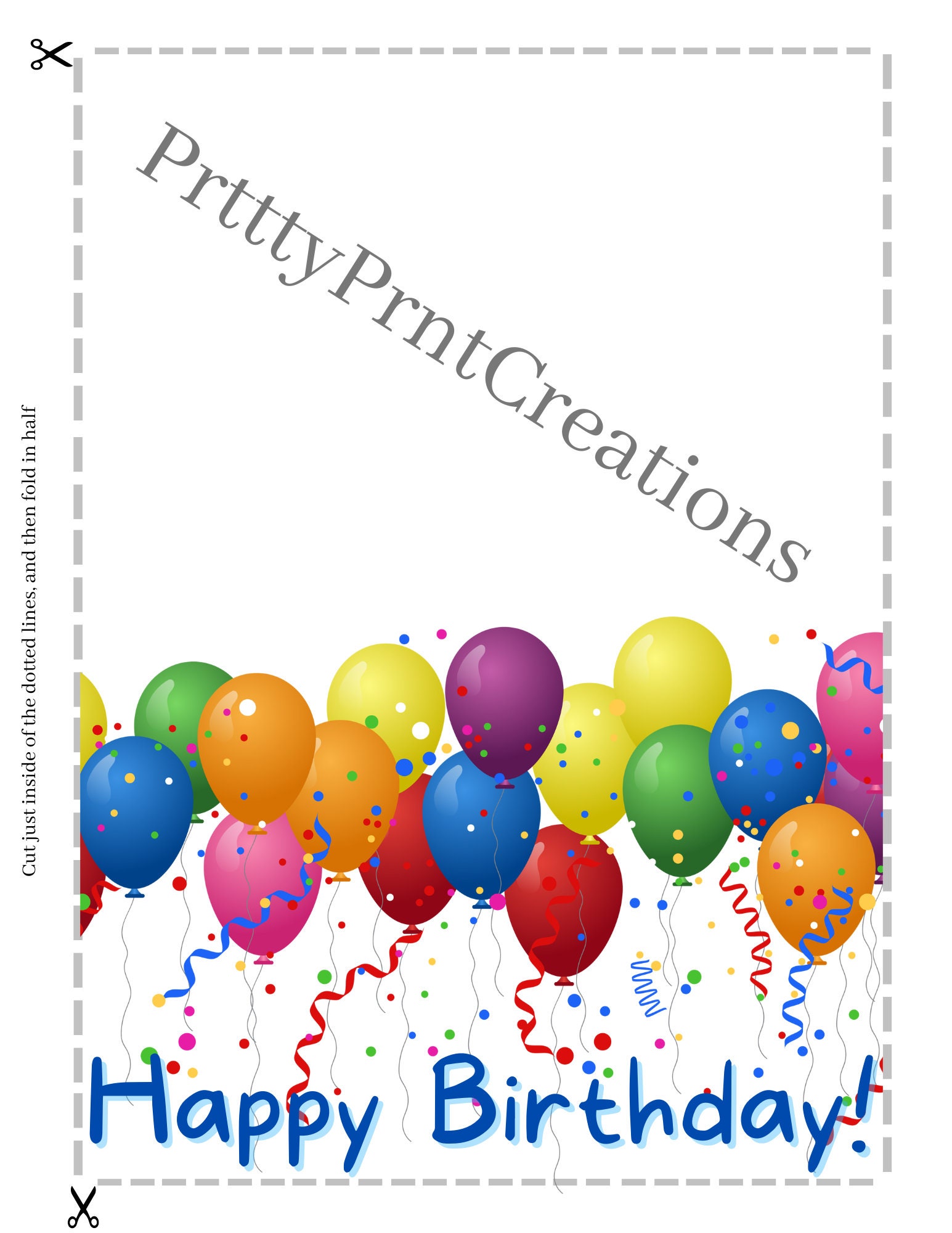 Fun Printable Birthday Card Birthday Card Download 5x7 Greeting Card - Etsy
