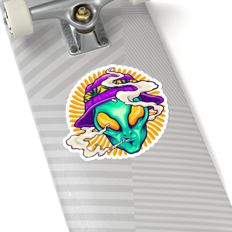 Vinyl Alien Cannabis Marijuana Sticker Weed Sticker 420 - Etsy
