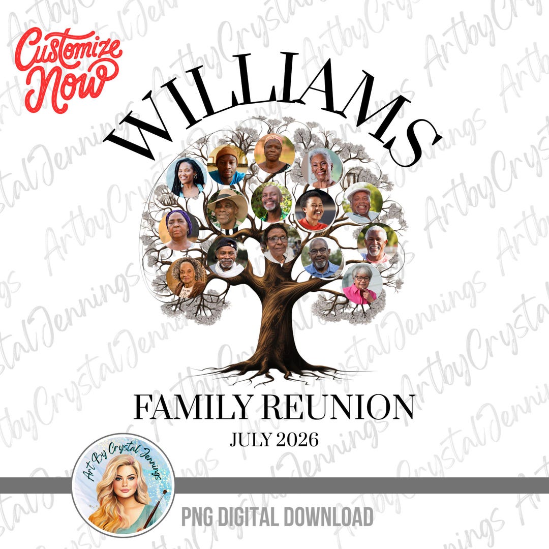Personalized Family Reunion Photo Collage: Custom PNG Digital Download ...