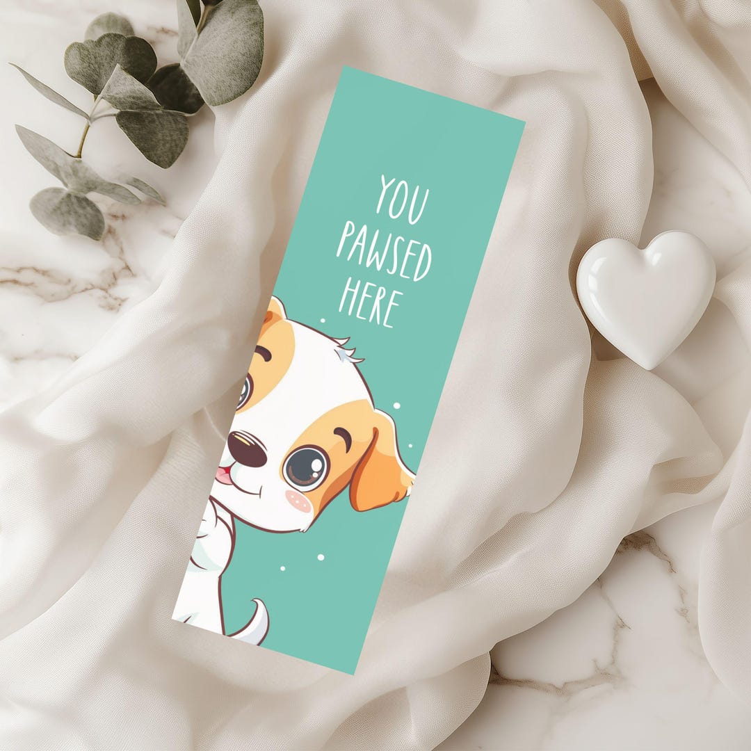 Laminated Puppy Dog Bookmark, 2x6 Dog Breed Bookmark, Dog Lover Gift ...