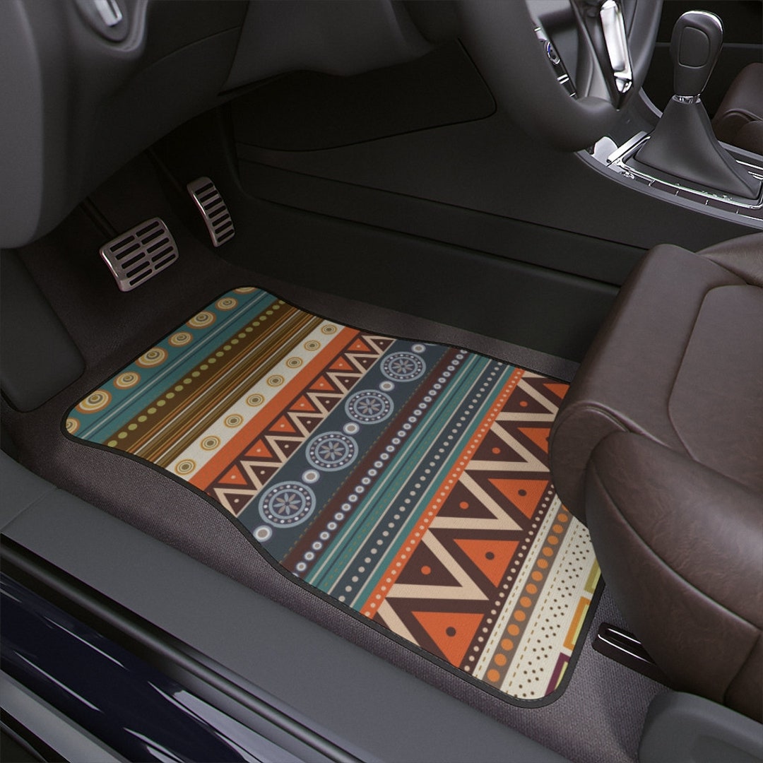 Boho Hippie Car Accessory Floor Mats Retro Mod Car Decor Bohemian ...