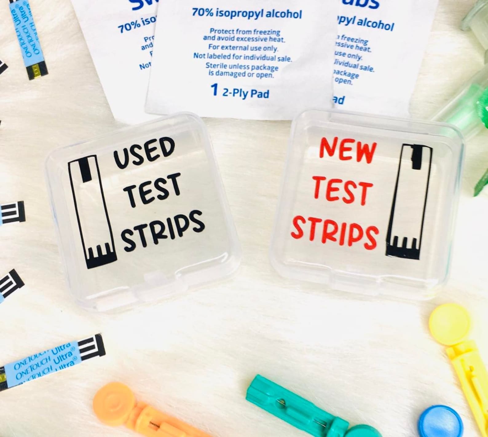 Small Diabetic Supply Storage Containers for Lancets Needles - Etsy