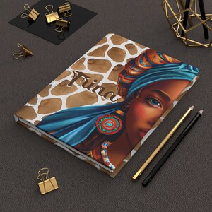 Personalized African Woman Hardcover Journal, African Queen Journal ...