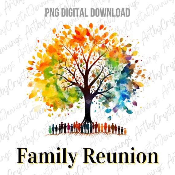 Colorful Family Reunion Tree