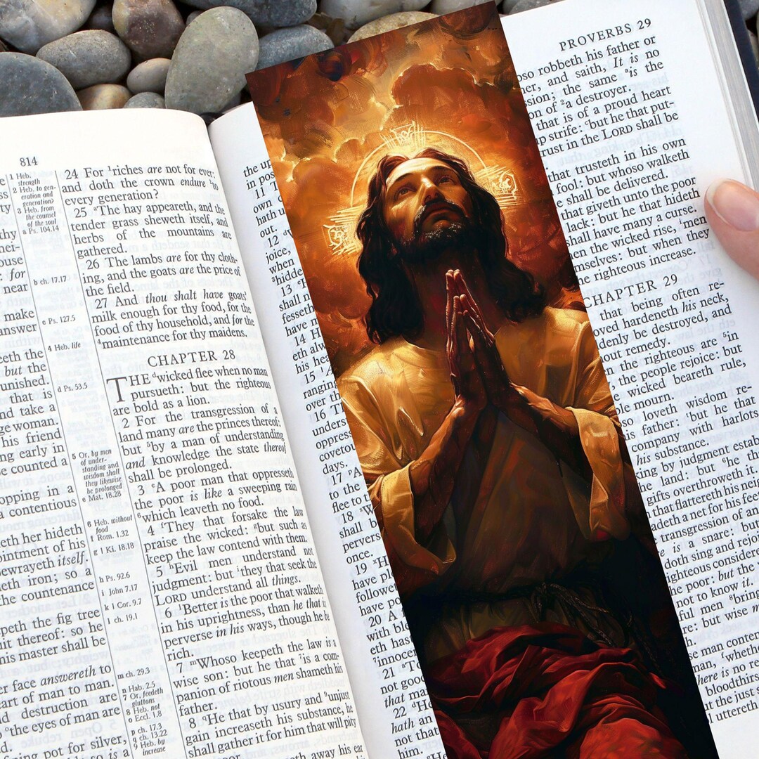 Religious Jesus Laminated Bookmark, Church Pastor Gift for Book Lover ...