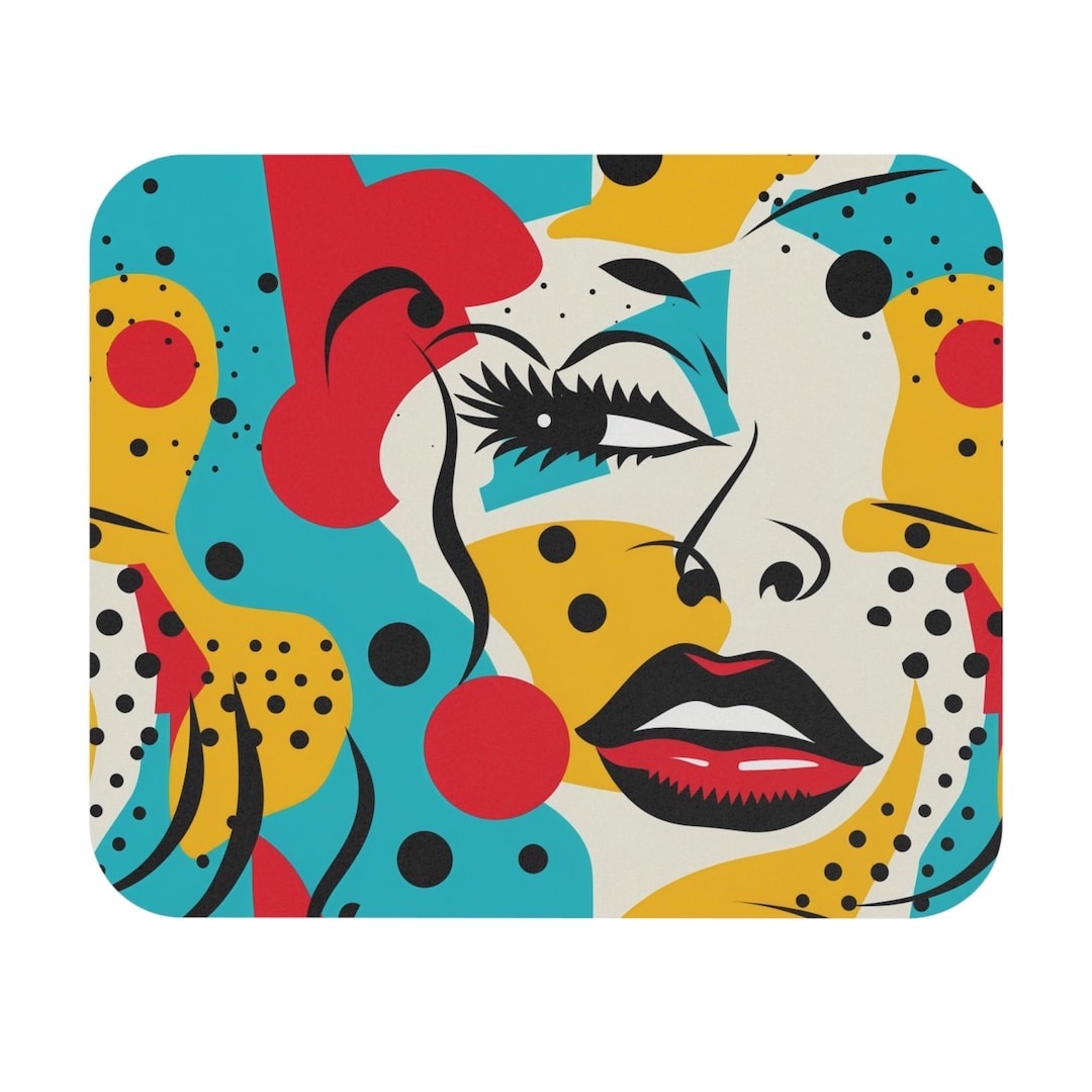 Colorful Comic Pop Art Mouse Pad, Computer Accessory, Desk Top Mouse ...