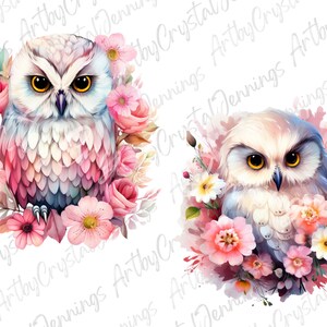 Floral Owl Design, Owl Bird Instant Download, Owl Gift PNG DIGITAL ...