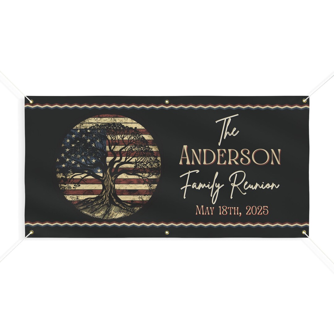 Personalized Family Reunion Banner, Family Reunion Sign, Family Tree ...