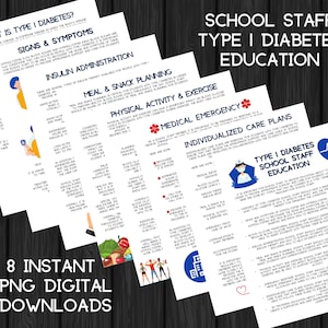Type 1 Diabetes School Staff Education PNG Digital Download, Diabetes ...