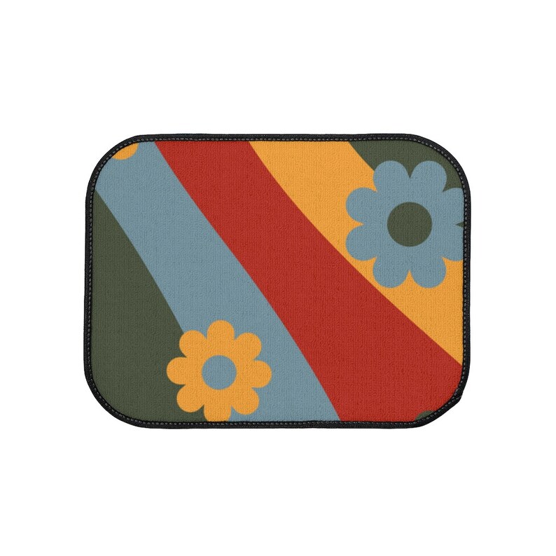 Wavy Flower Power Boho Hippie Car Accessory Floor Mats Retro - Etsy