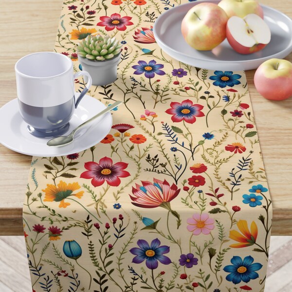 Flower Table Runner - Etsy