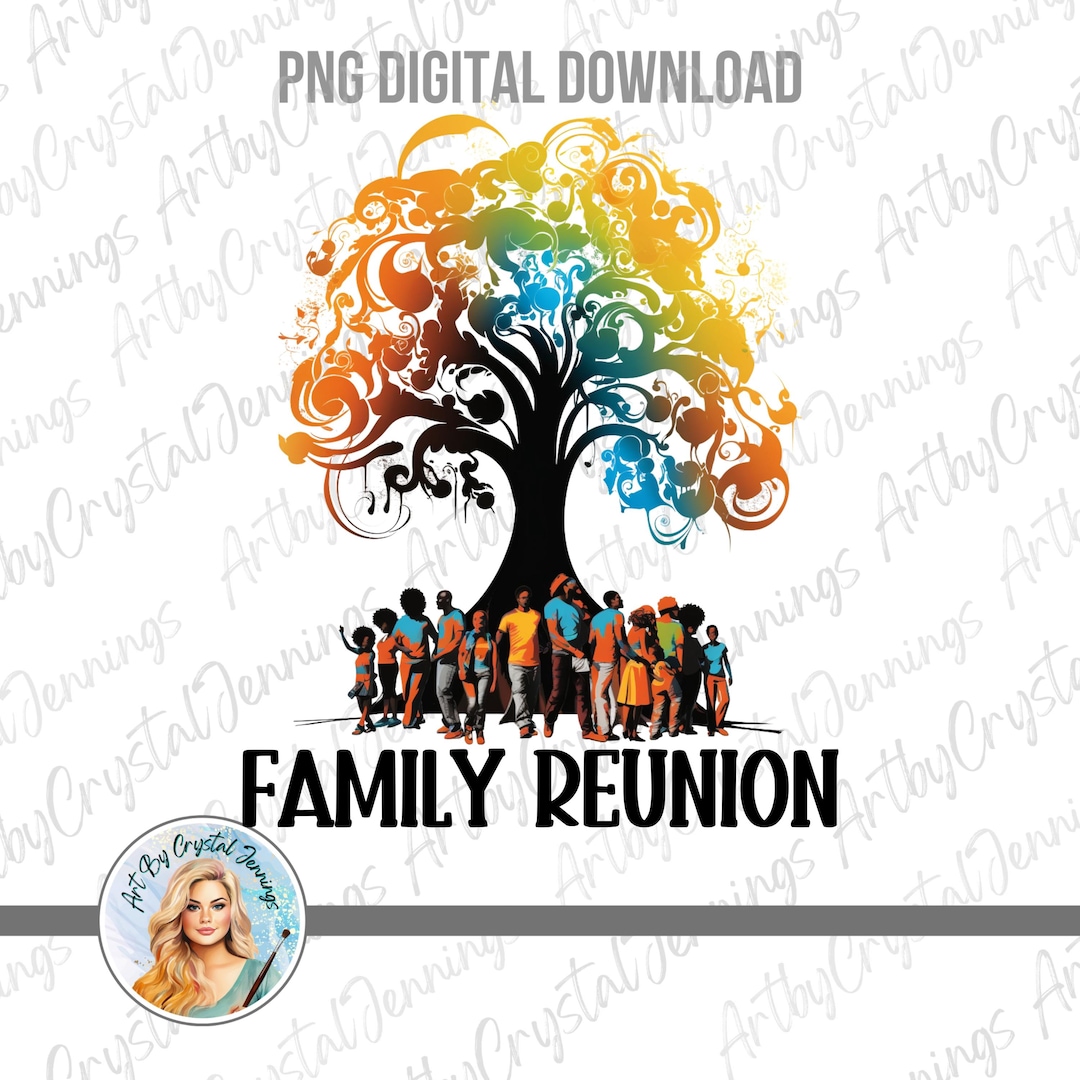 Black Family Reunion PNG DIGITAL DOWNLOAD Instant Download, Family ...