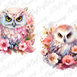Floral Owl Design, Owl Bird Instant Download, Owl Gift PNG DIGITAL ...