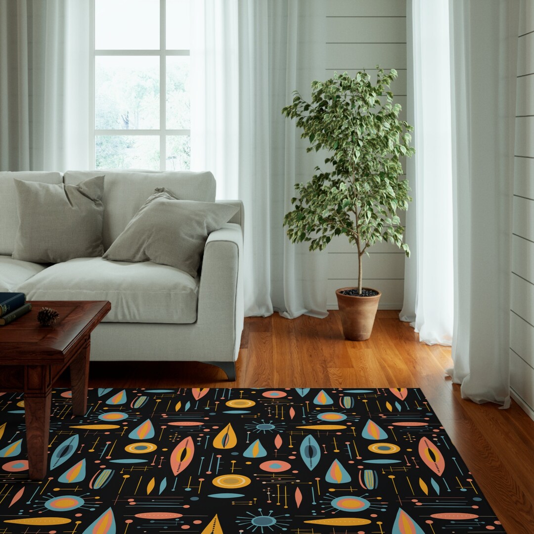 Mid Century Modern Rug Atomic Age Home Decor Rug Rugs for - Etsy