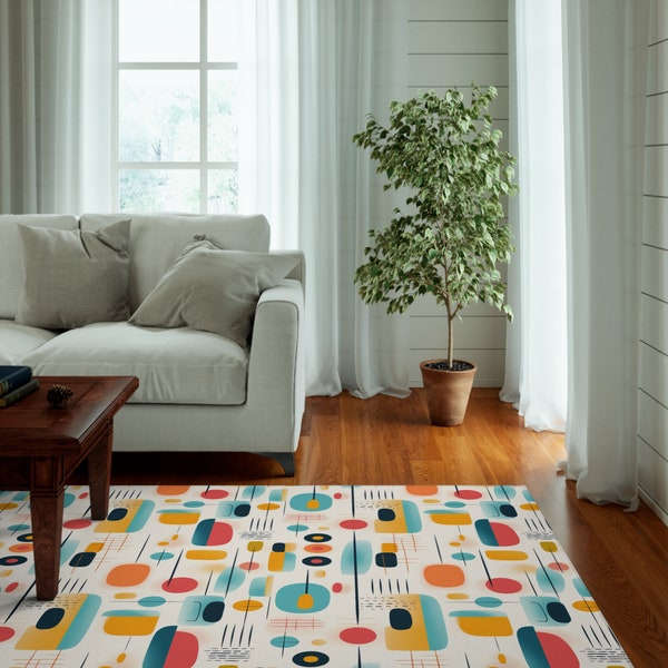 Mid Century Rug - Etsy