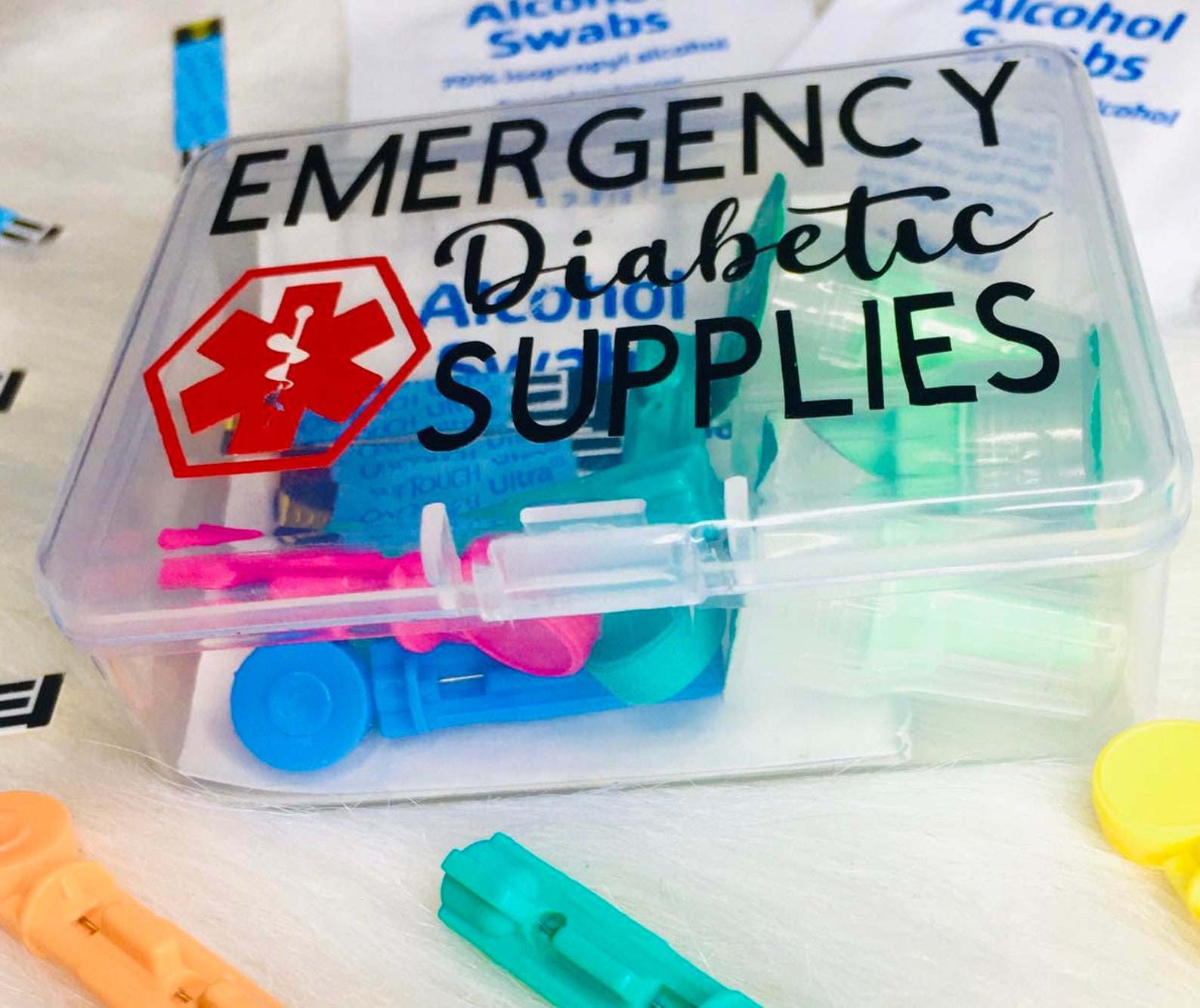 Small Diabetic Supply Storage Containers for Lancets Needles - Etsy UK