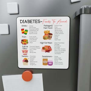 Magnetic Diabetes Food List, Diabetic Low Carb Food List Type 1 ...