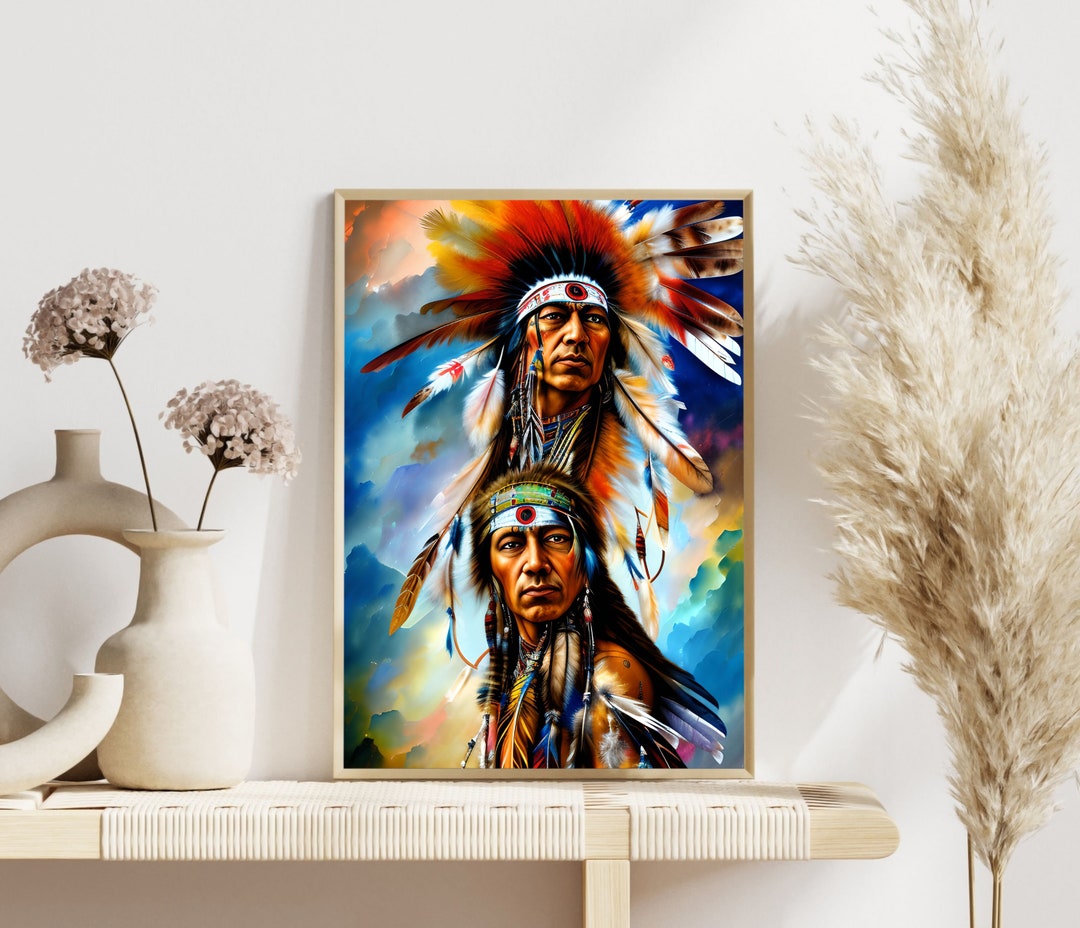 Native American Print, Indian Poster Print, Tribal Home Decor, Native ...