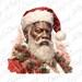 Black Santa Design, Watercolor Santa Clipart, African American Instant ...
