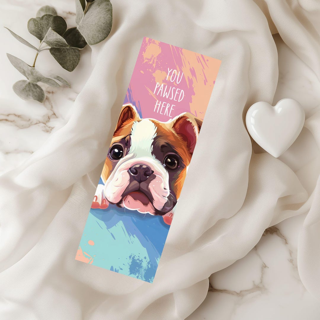 Laminated Puppy Dog Bookmark, 2x6 Dog Breed Bookmark, Dog Lover Gift ...