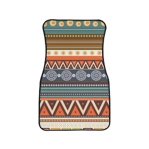 Boho Hippie Car Accessory Floor Mats Retro Mod Car Decor Bohemian ...