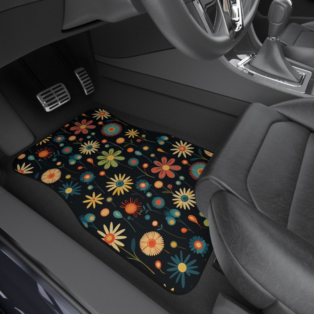 Retro Hippie Car Decor Set of 4 Car Mats Car Accessory - Etsy