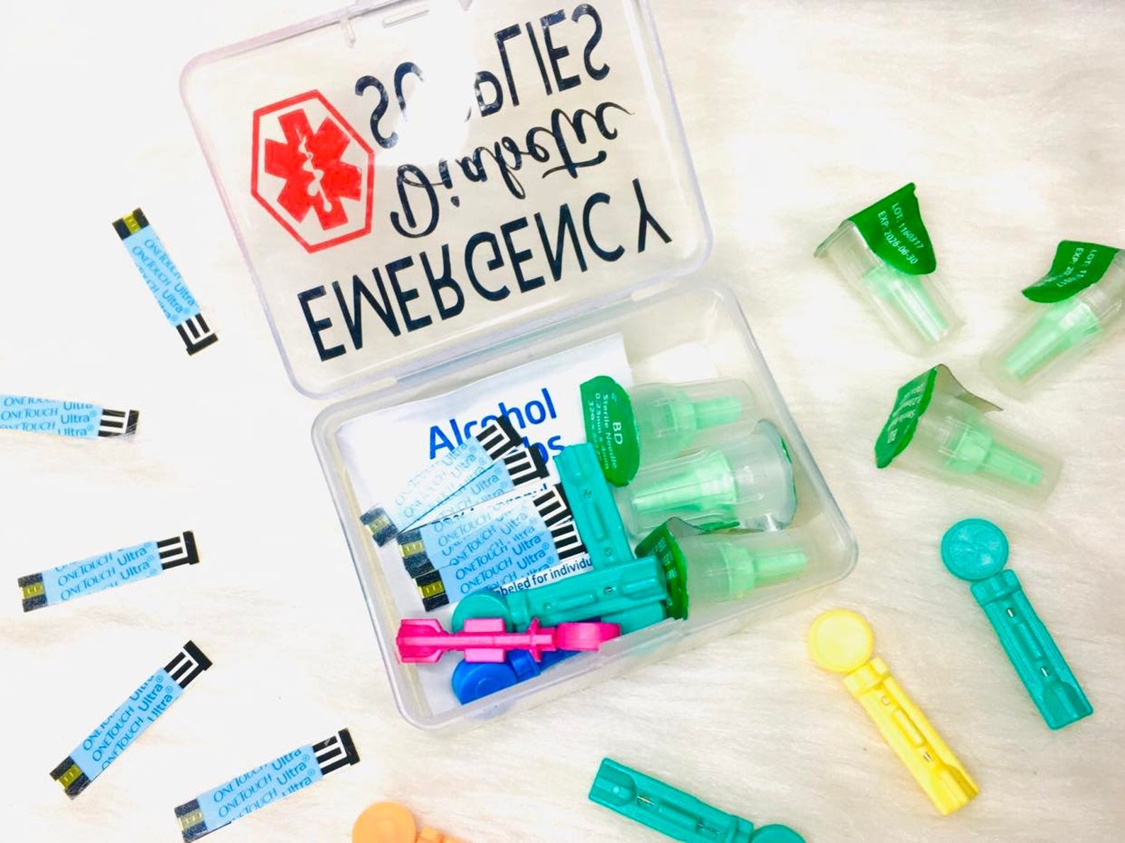 Small Diabetic Supply Storage Containers for Lancets Needles - Etsy