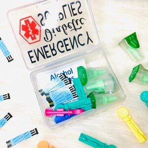 Small Diabetic Supply Storage Containers for Lancets, Needles, Test ...