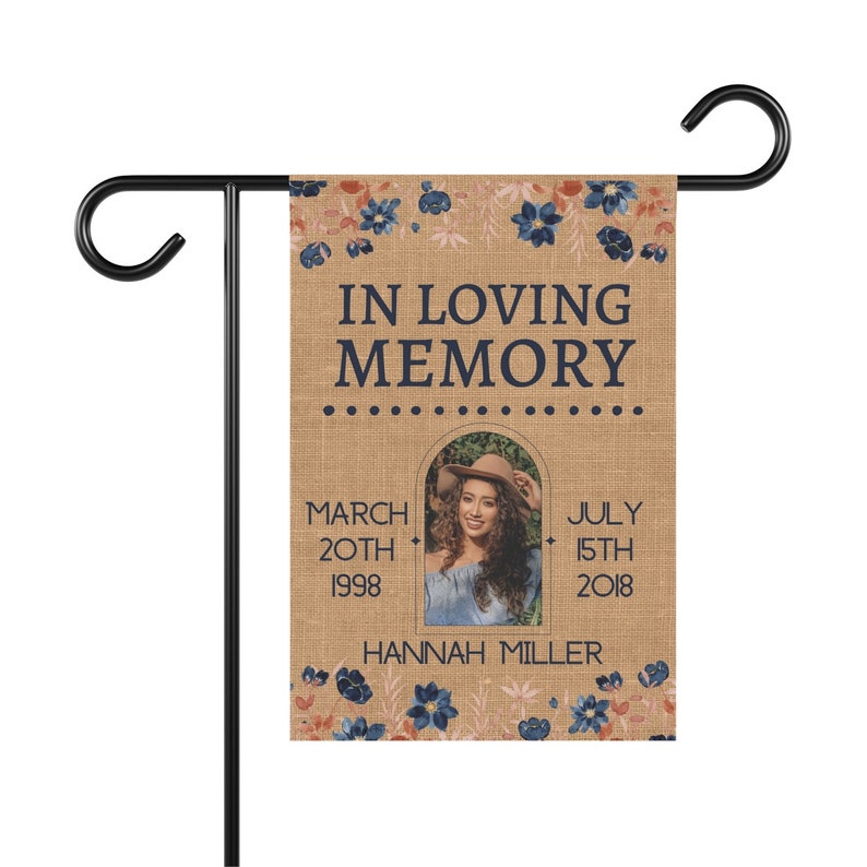 Cemetery Flag Personalized Photo Memorial Cemetery Photo - Etsy