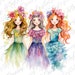 Colorful Sisters Sublimation Design Instant Download Watercolor 3 Girls ...