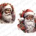 Black Santa Design, Watercolor Santa Clipart, African American Instant ...