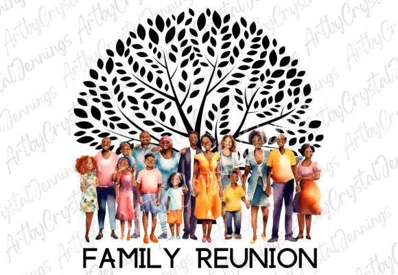 Black Family Reunion PNG DIGITAL DOWNLOAD Instant Download, Family ...