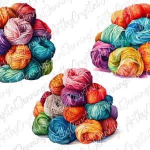 Colorful Knitting Yarn Clip Art: Crochet Gift PNG (digital Download) - Etsy