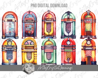 Vintage Jukebox Retro Cd Outline Illustration Cut File - Etsy