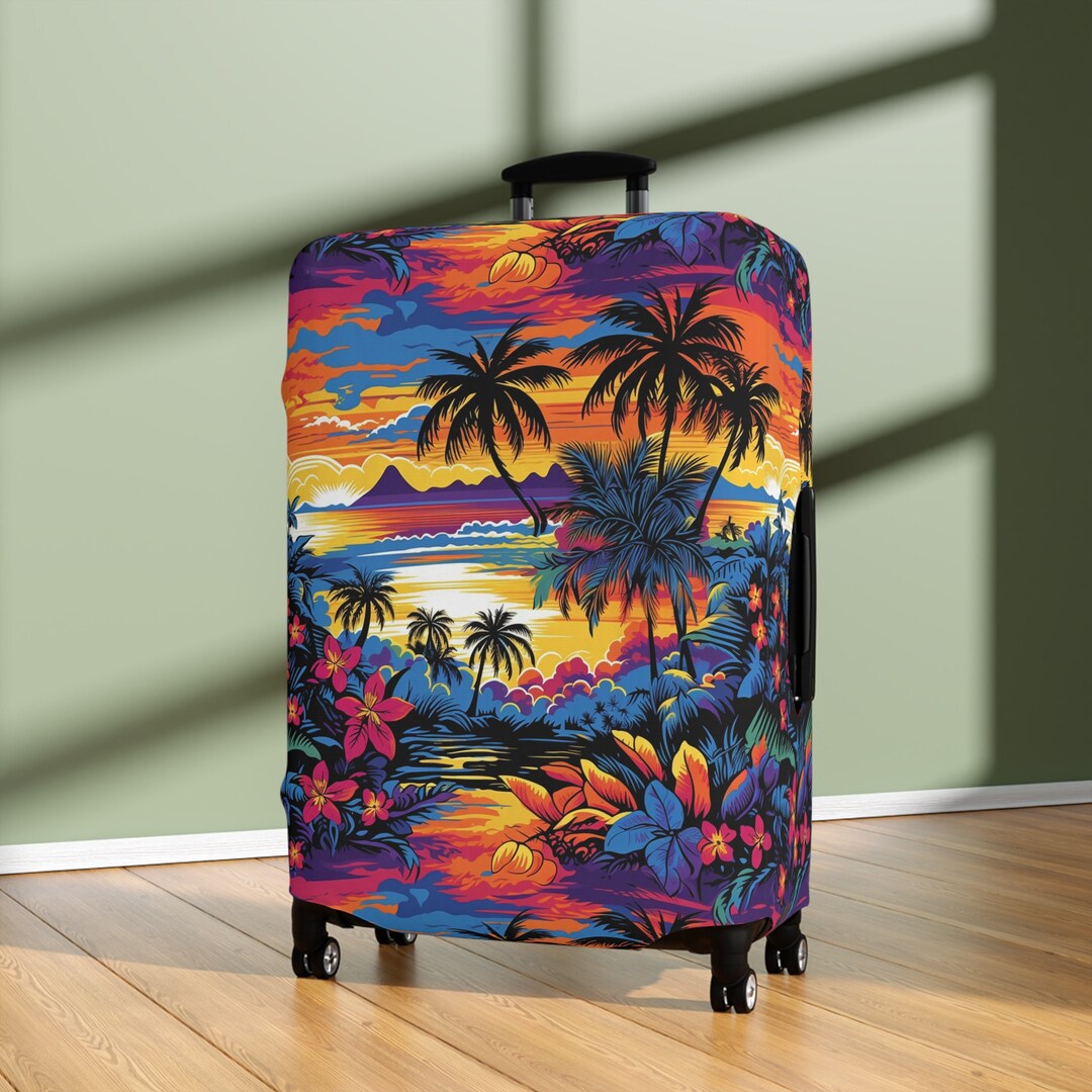 Tropical Paradise Luggage Cover, Travel Accessory Suitcase Protector ...
