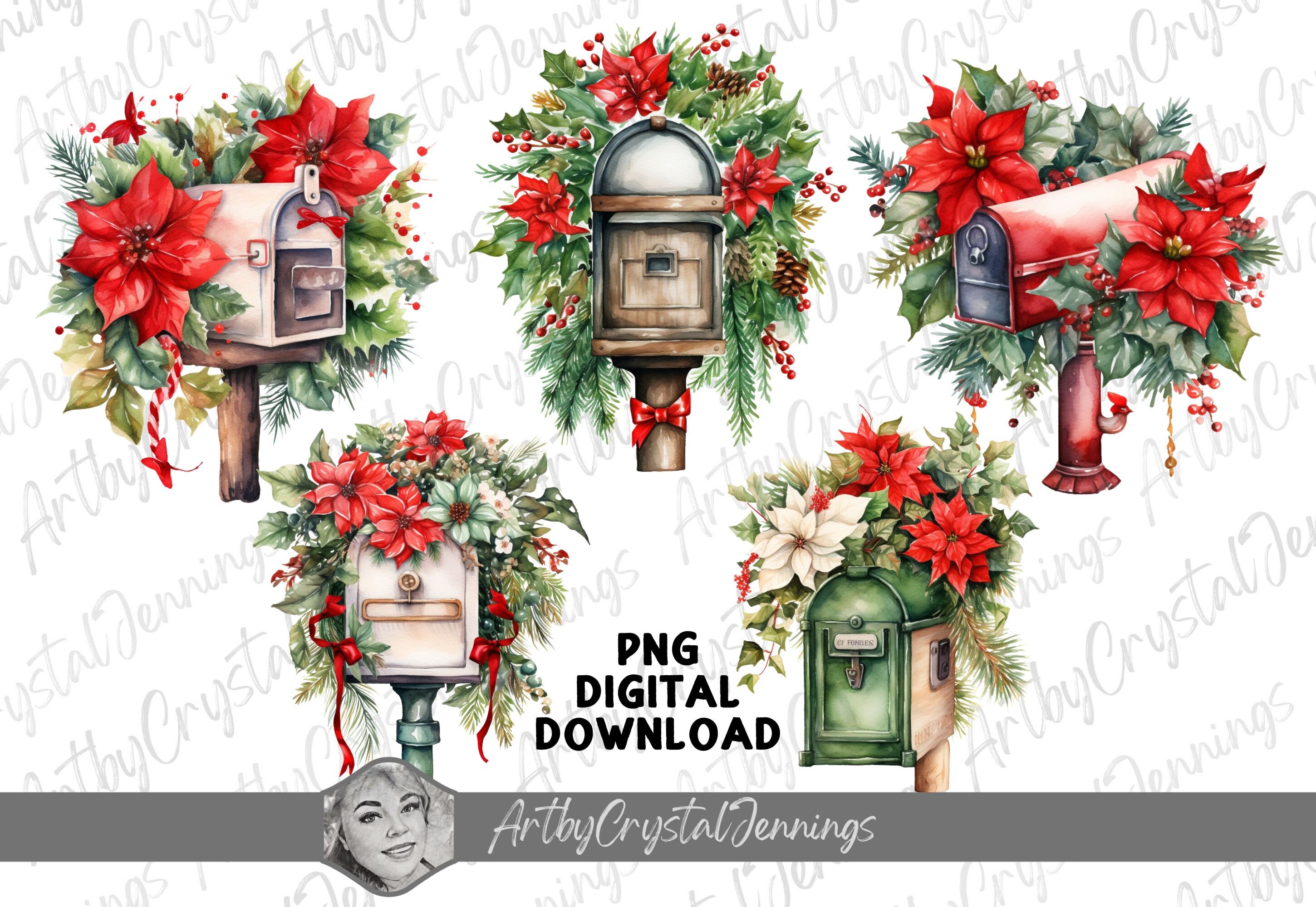 Christmas Mailbox Clip Art