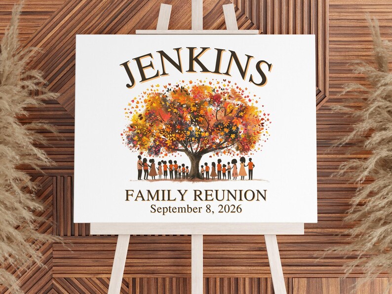 Customizable Black Family Reunion Template: DIY Shirts, Invitations ...