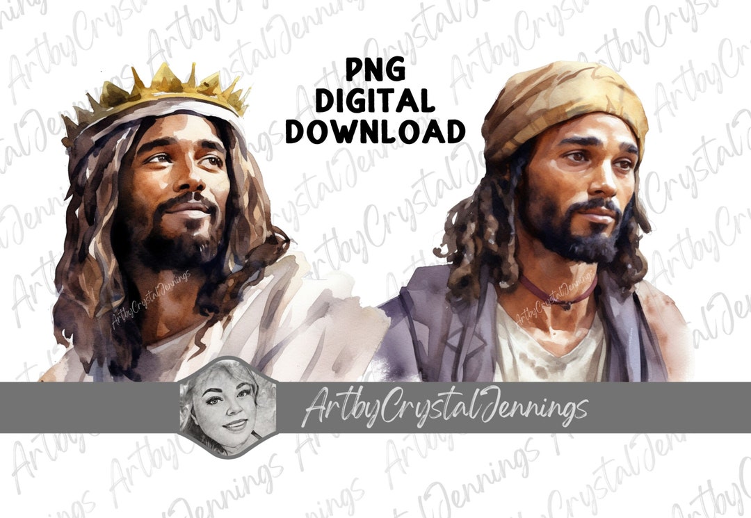 African American Jesus Design Gift, Watercolor Black Jesus T Shirt ...