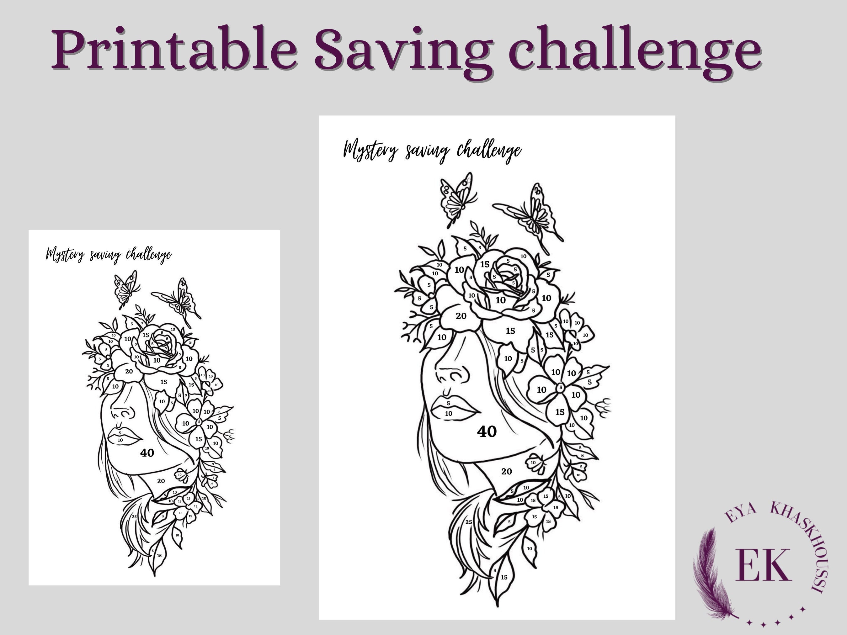 Savings Coloring Challenge, Money Savings Tracker Binder, Savings ...