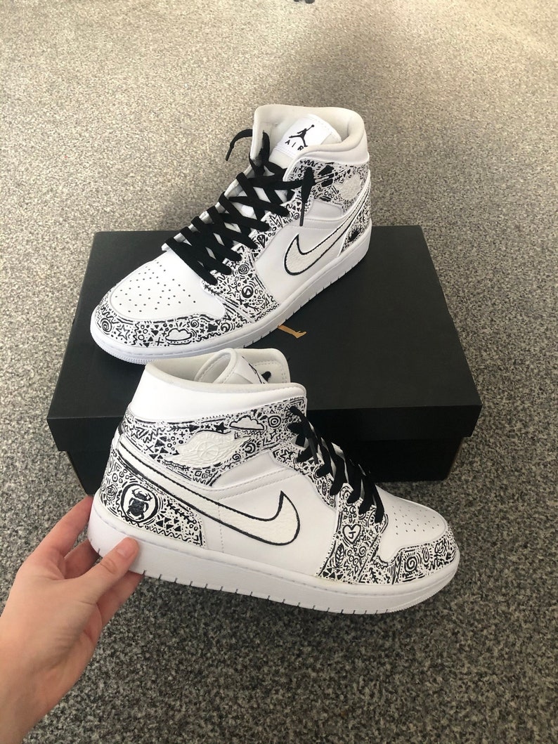 Doodle Jordan 1 Mid - Etsy