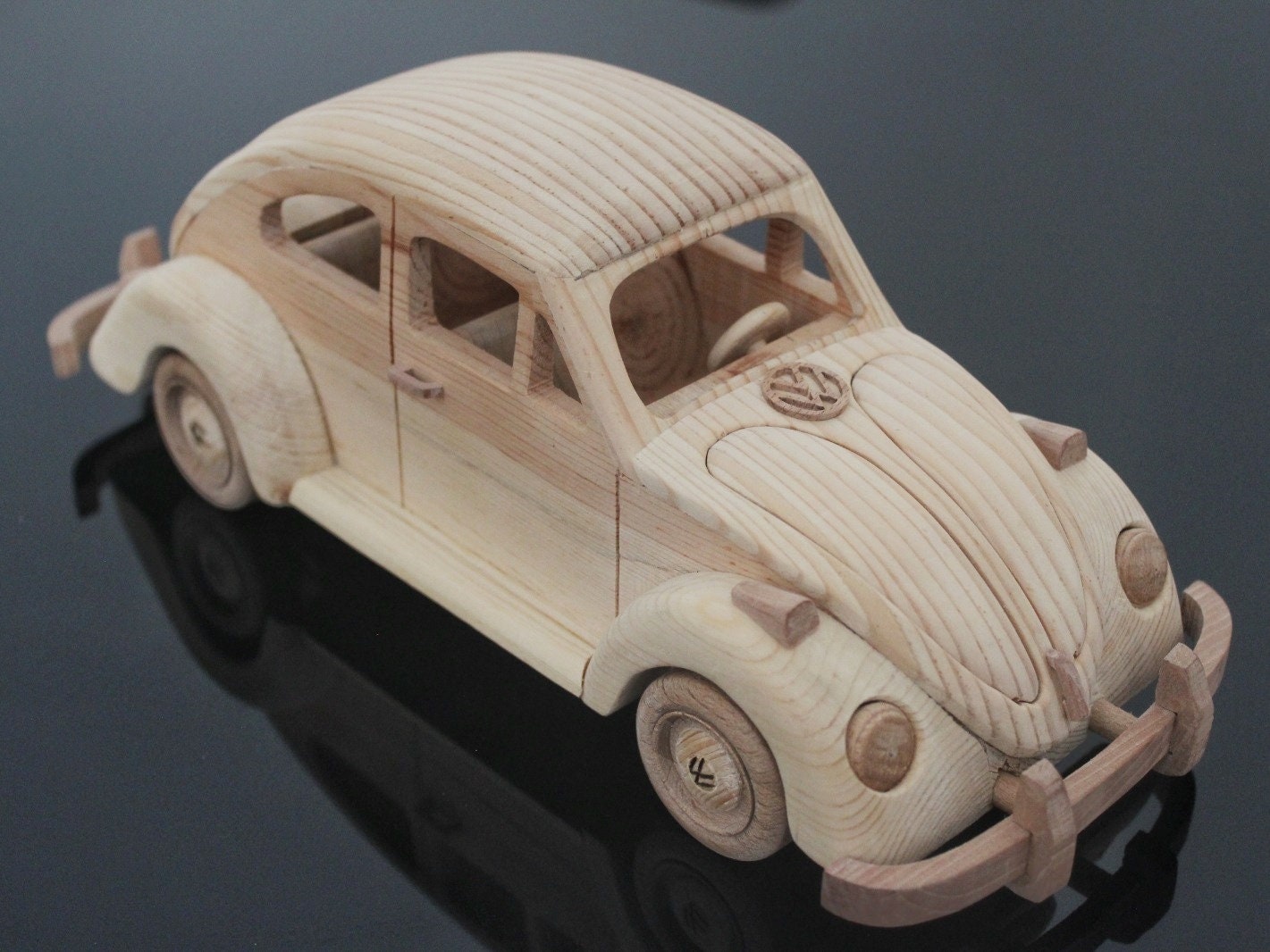 Vw Beetle Car Model Toy for Kids,handmade Wooden VW Type 1 Car,vw Bug ...
