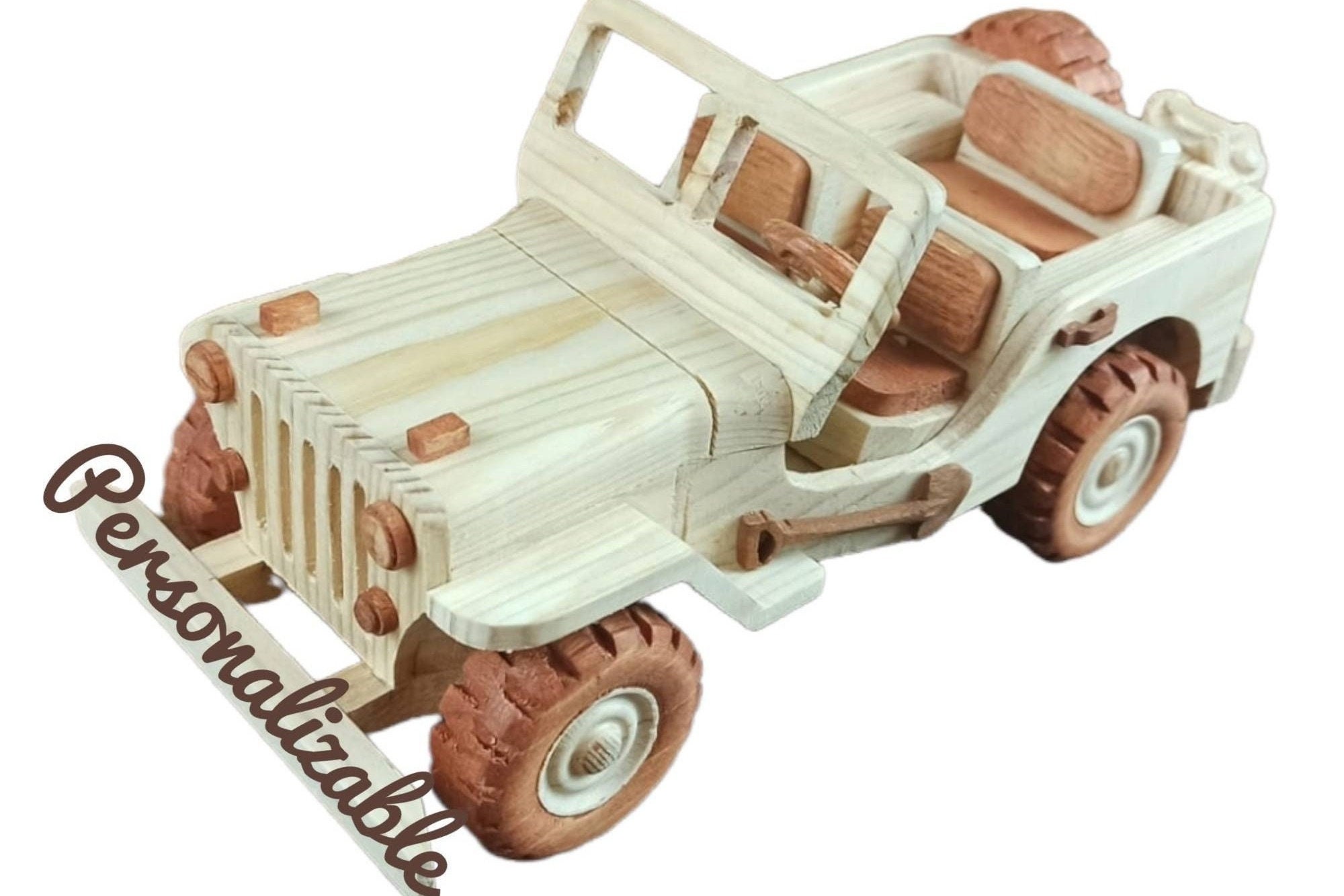 Wooden Handmade Willys Jeep Toy 4x4 for Kids,push Car Model,off Road ...
