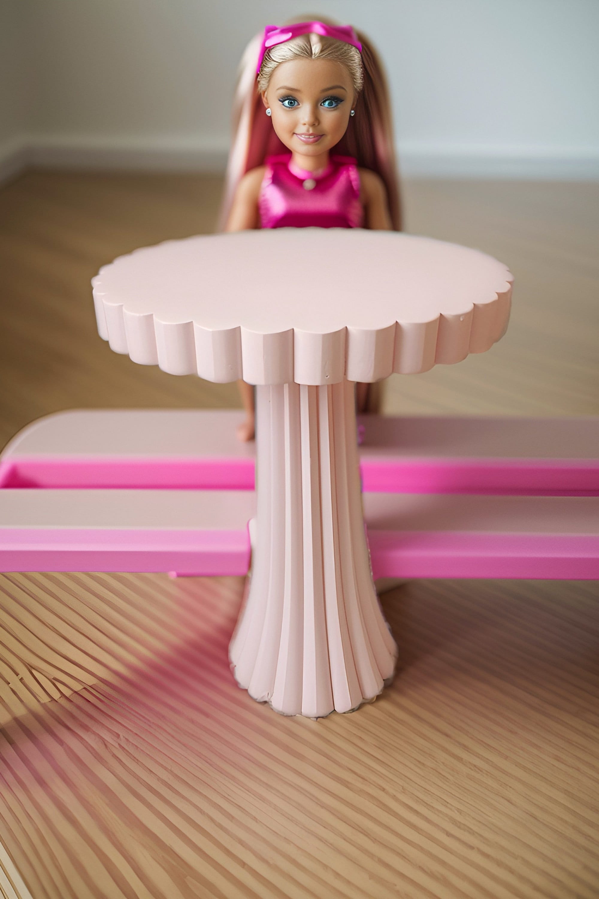 Barbie Model Mushroom Side Table Set, Wooden Mushroom Coffee Table ...
