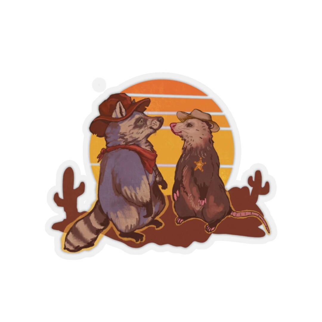 Amigos Possum and Raccoon Kiss-cut Stickers - Etsy