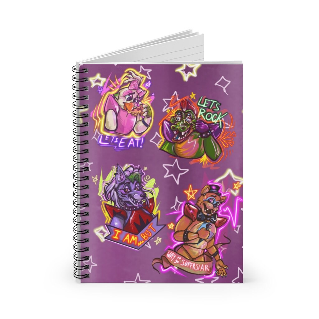 Main Animatronics: FNAF Security Breach Spiral Notebook - Etsy