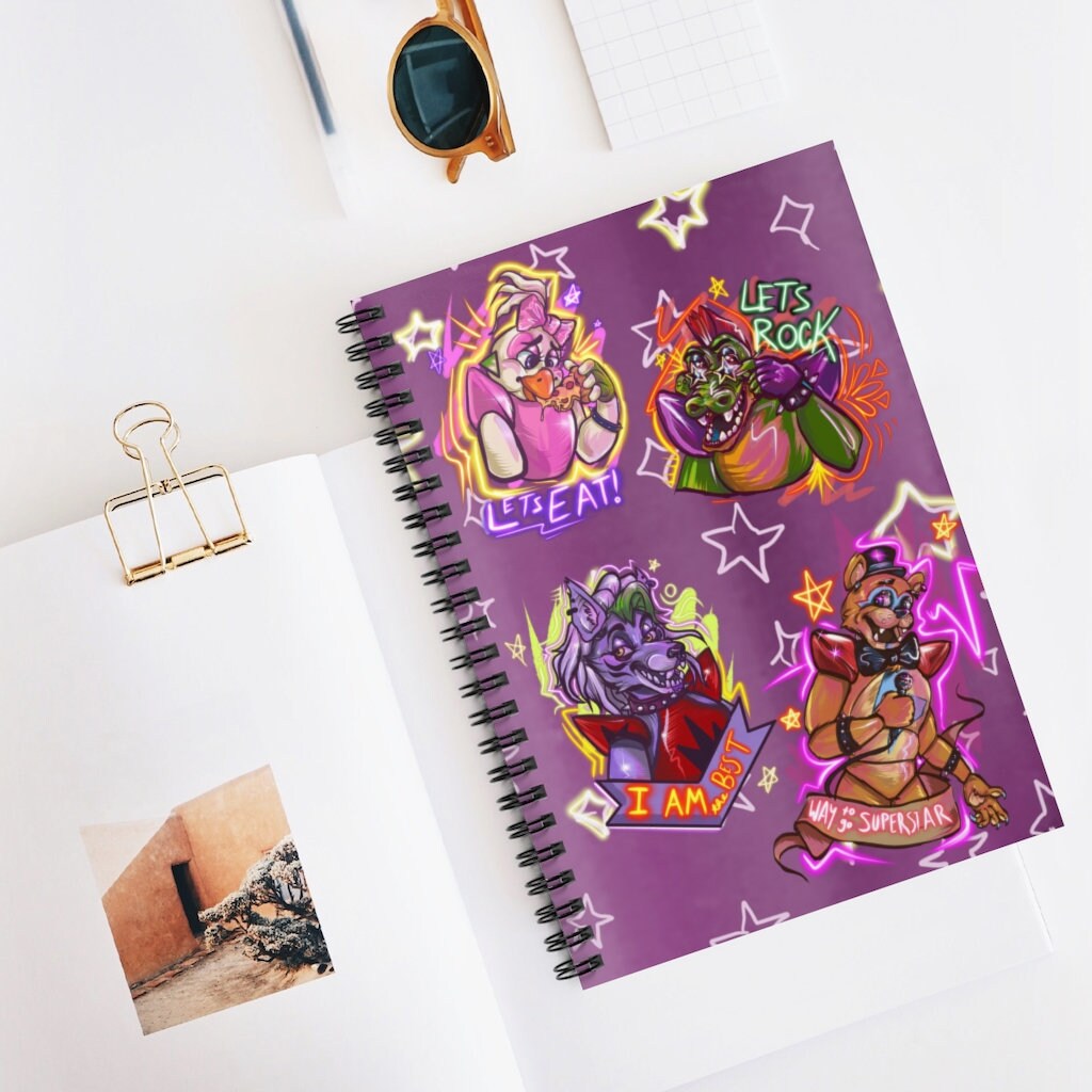 Main Animatronics: FNAF Security Breach Spiral Notebook - Etsy